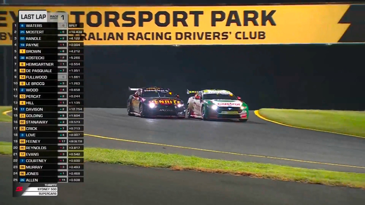 Randle muscles past Payne on the final lap | Supercars