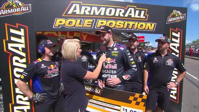 SVG stoked with pole | Supercars