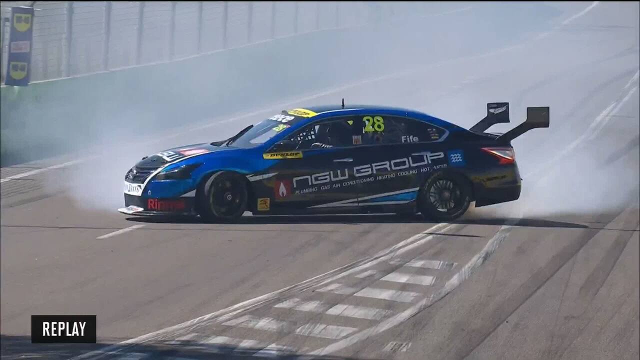 Fife's near miss after losing rear wing at 265kph | Supercars