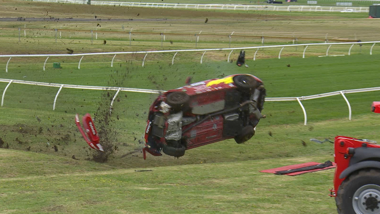Driver walks away from spectacular rollover | Supercars