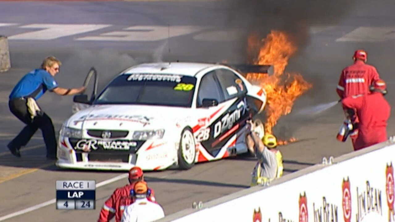 Flashback: Wills' car ignites in pit lane | Supercars