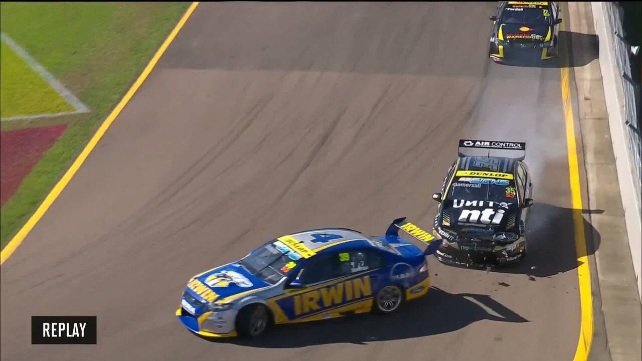 Gomersall rams up the back of Smerdon | Supercars