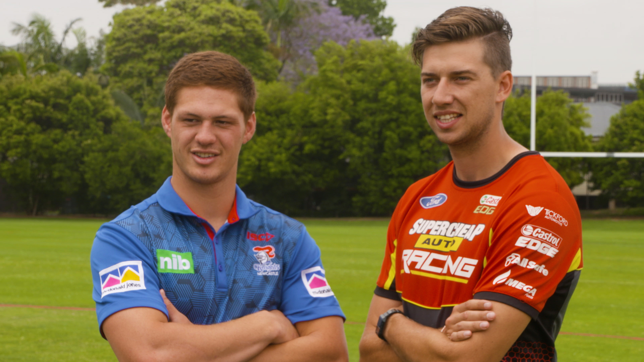 Mostert catches up with Knights NRL star | Supercars
