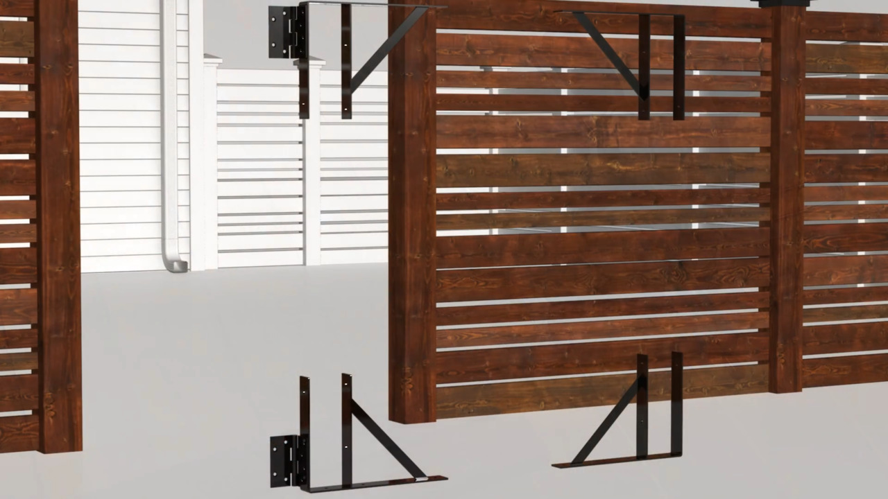 Peak Products 1500mm Black Matte Heavy Duty Steel Fence Gate Assembly Bracket Kit To Suit 750mm Gates