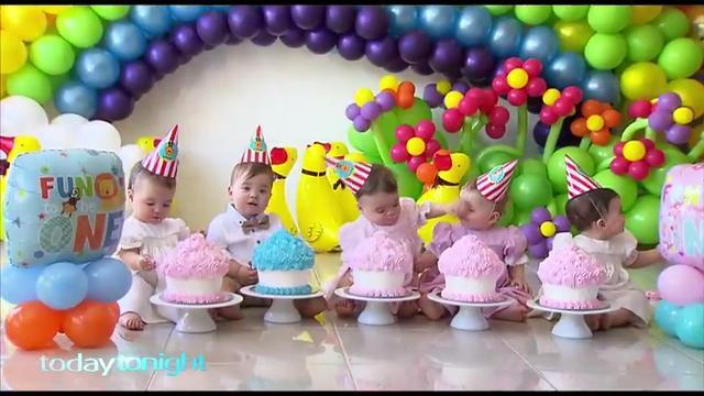 Perth quintuplets celebrate their first birthday | The West Australian