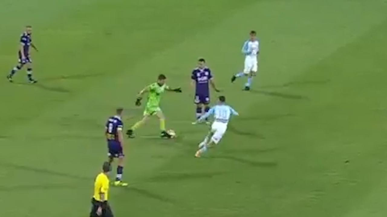 Was this run by Perth Glory keeper Liam Reddy the craziest move of the ...