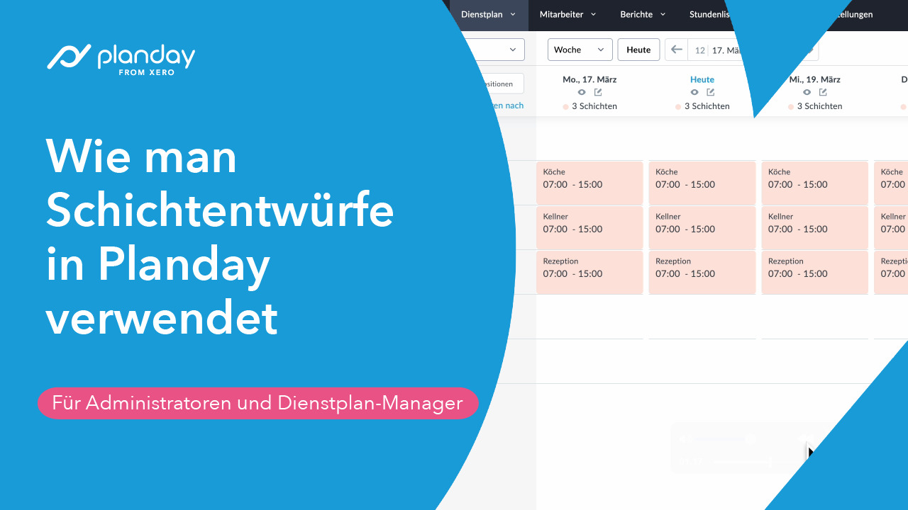 Dienstplanung - Planday tutorials - Deutsch