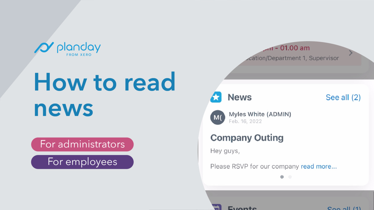 How To Read News Employees Planday Tutorials Australia
