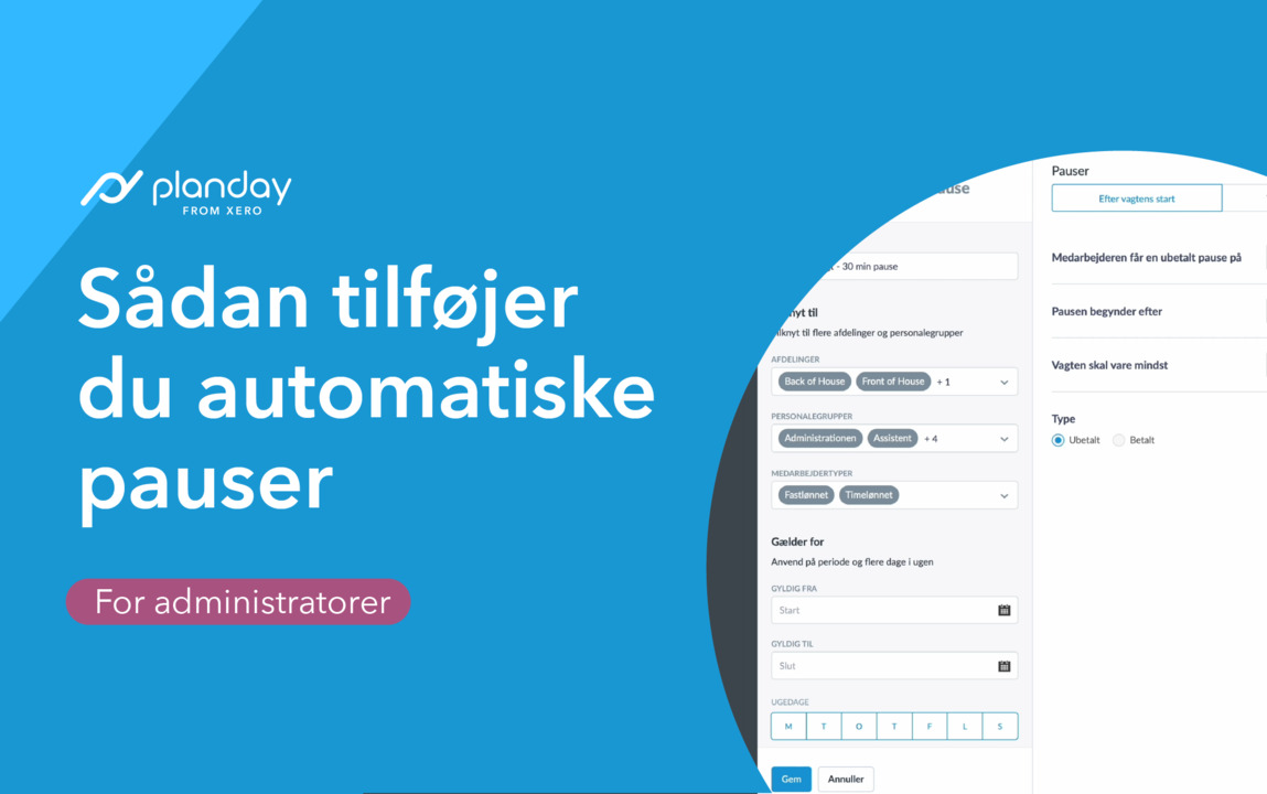 Tidsregistrering - Planday tutorials - Dansk