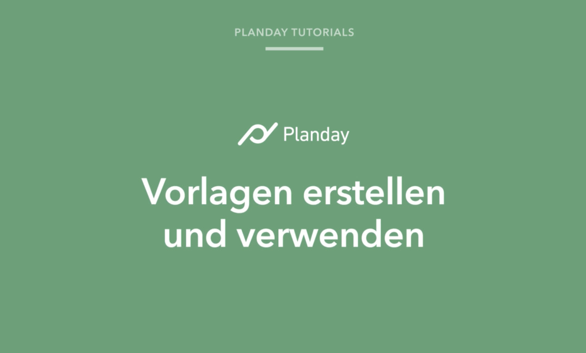 Dienstplanung - Planday tutorials - Deutsch